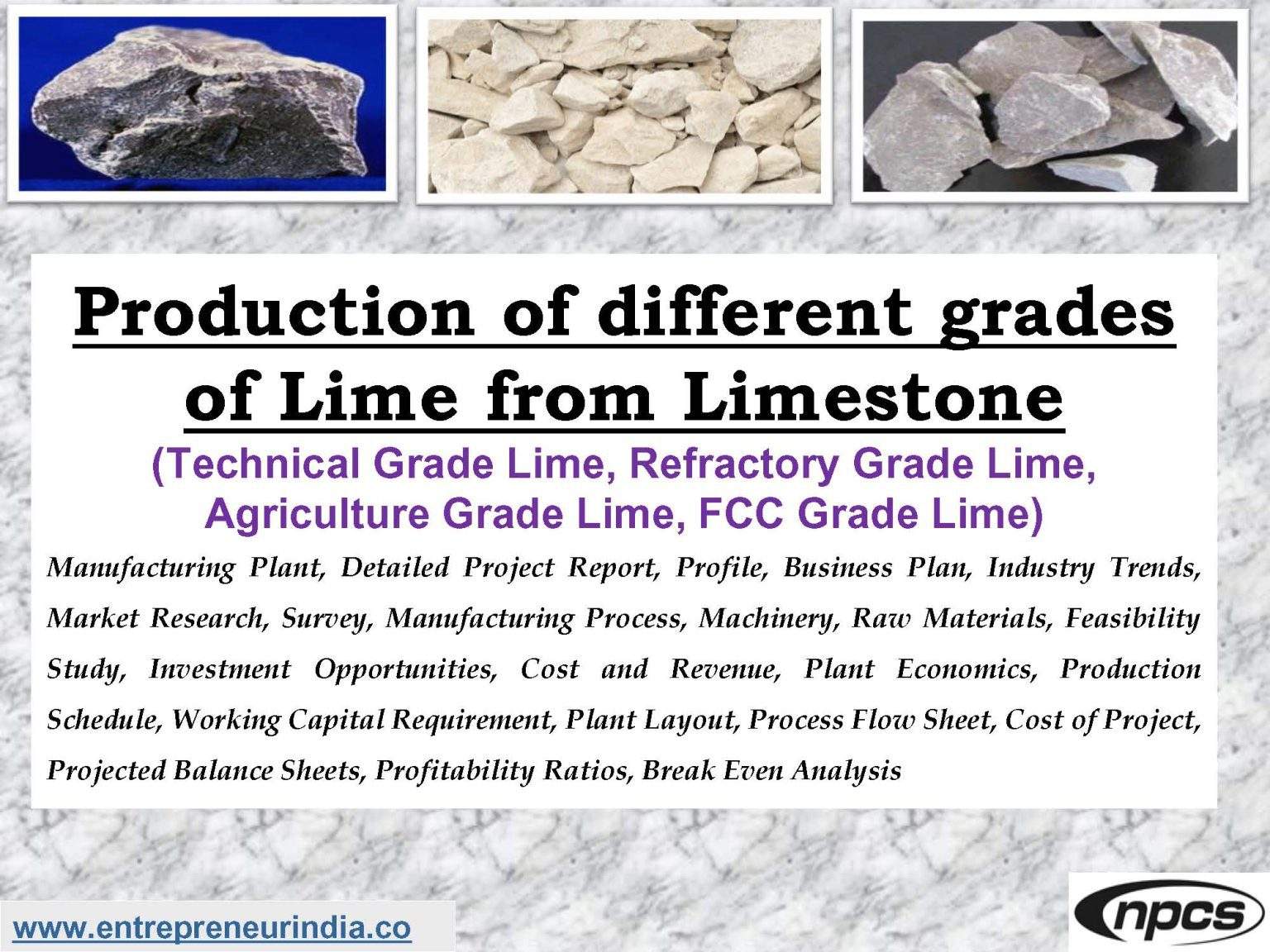Lime Manufacturing Plant | Technical to FCC Grade Lime
