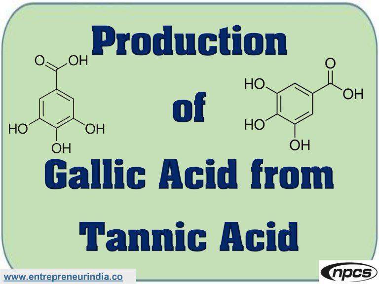 Start Production of Gallic Acid from Tannic Acid
