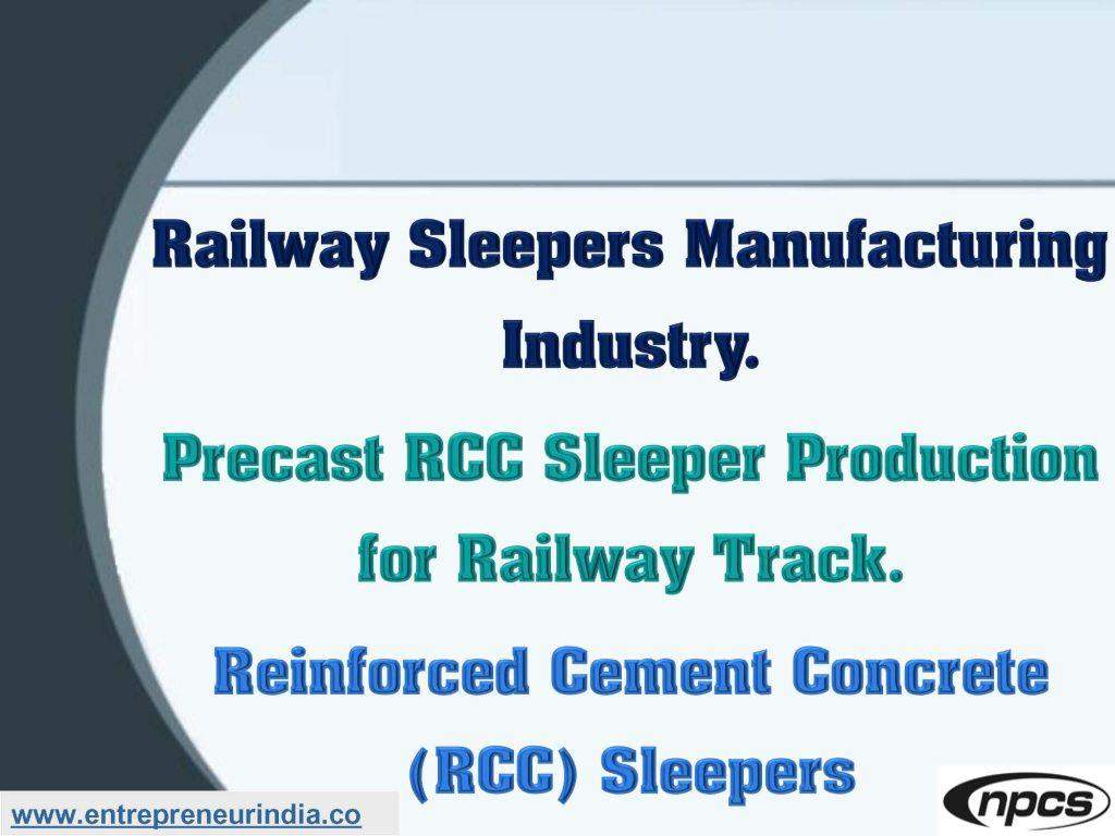 Railway Sleepers Manufacturing Industry - Niir Project Consultancy Services